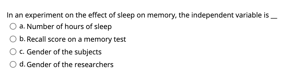 Solved In an experiment on the effect of sleep on memory, | Chegg.com