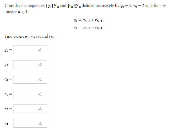 Solved Consider the sequences {en} , and {rn} defined | Chegg.com