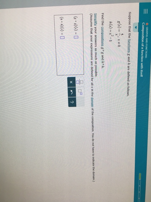 Solved 。GRAPHS AND FUNCTIONS Composition of a function with | Chegg.com