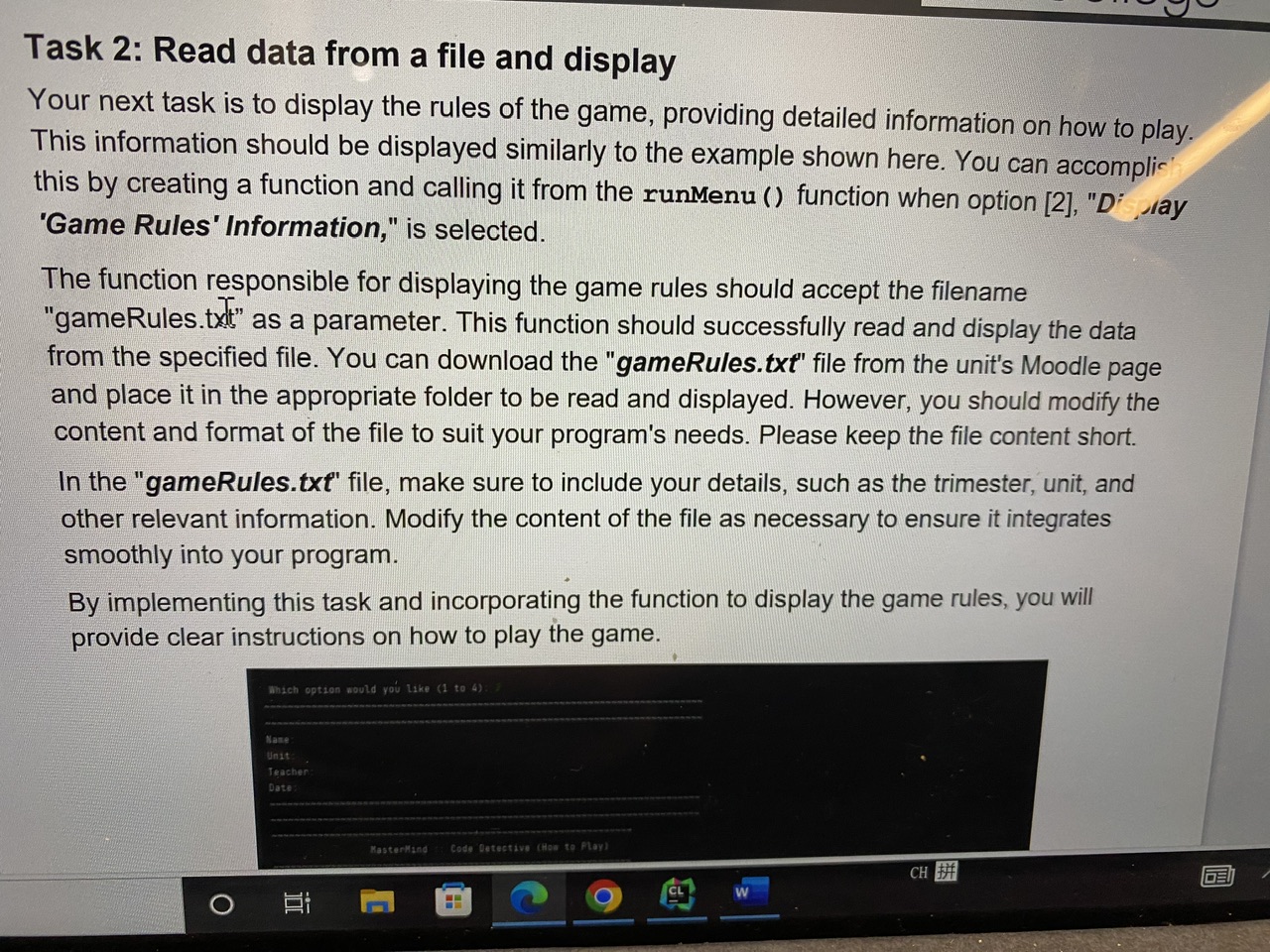 Solved Task 2: Read data from a file and display Your next | Chegg.com