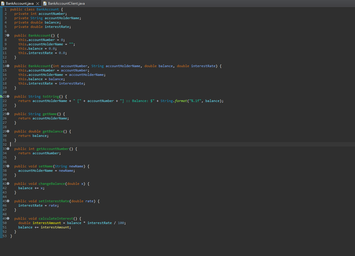 BankAcc >#src >≡ JRE System Library [JavaSE-15] | Chegg.com