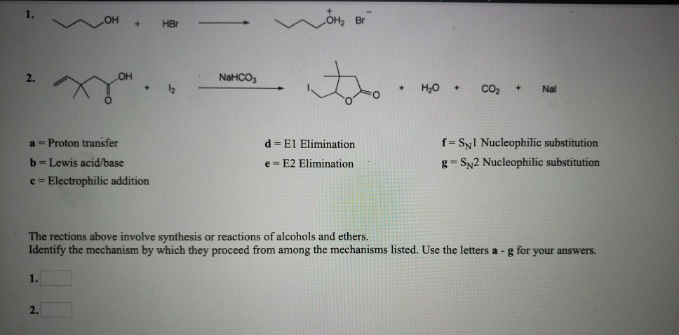Solved 1. OH + HBr 2. он NaHCO3 +H20 C02 Nal a Proton | Chegg.com