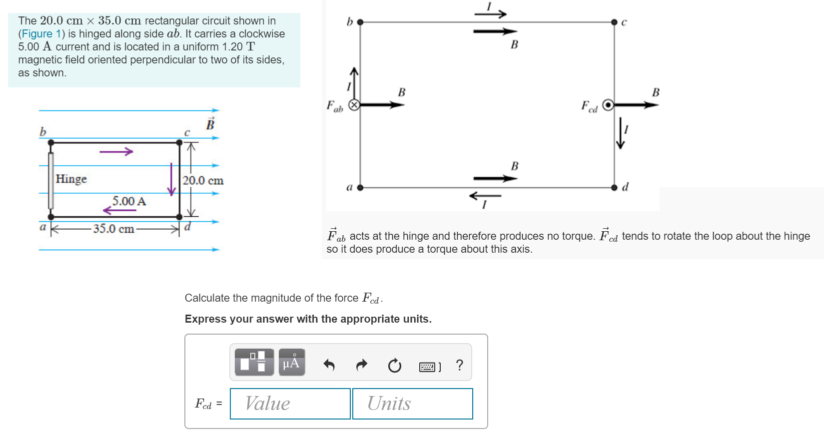 Solved The 20.0 cm x 35.0 cm rectangular circuit shown in | Chegg.com