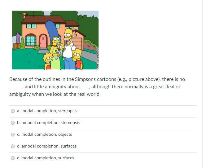 Solved Because of the outlines in the Simpsons cartoons | Chegg.com