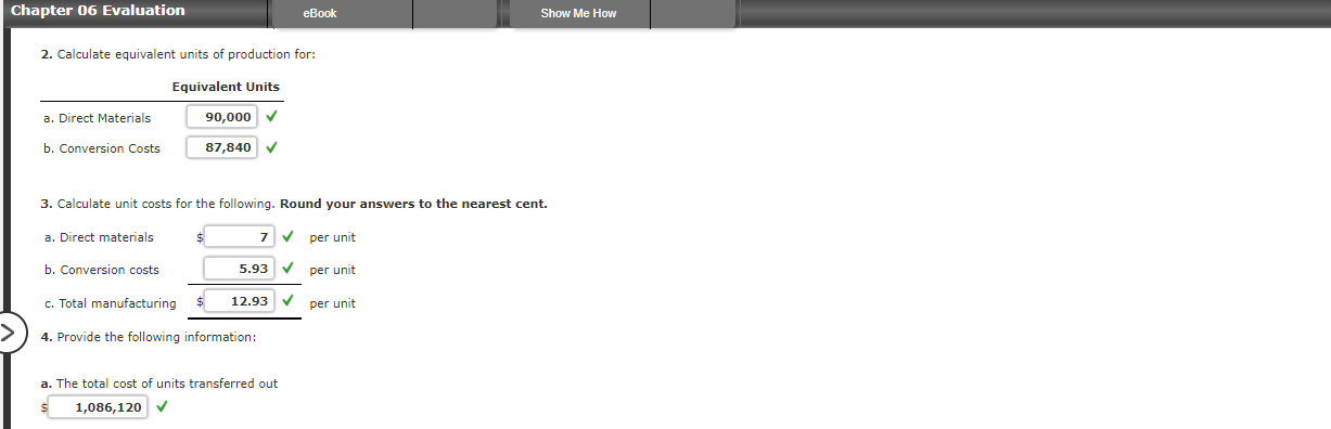 Solved Physical Flow, Equivalent Units, Unit Costs, No | Chegg.com