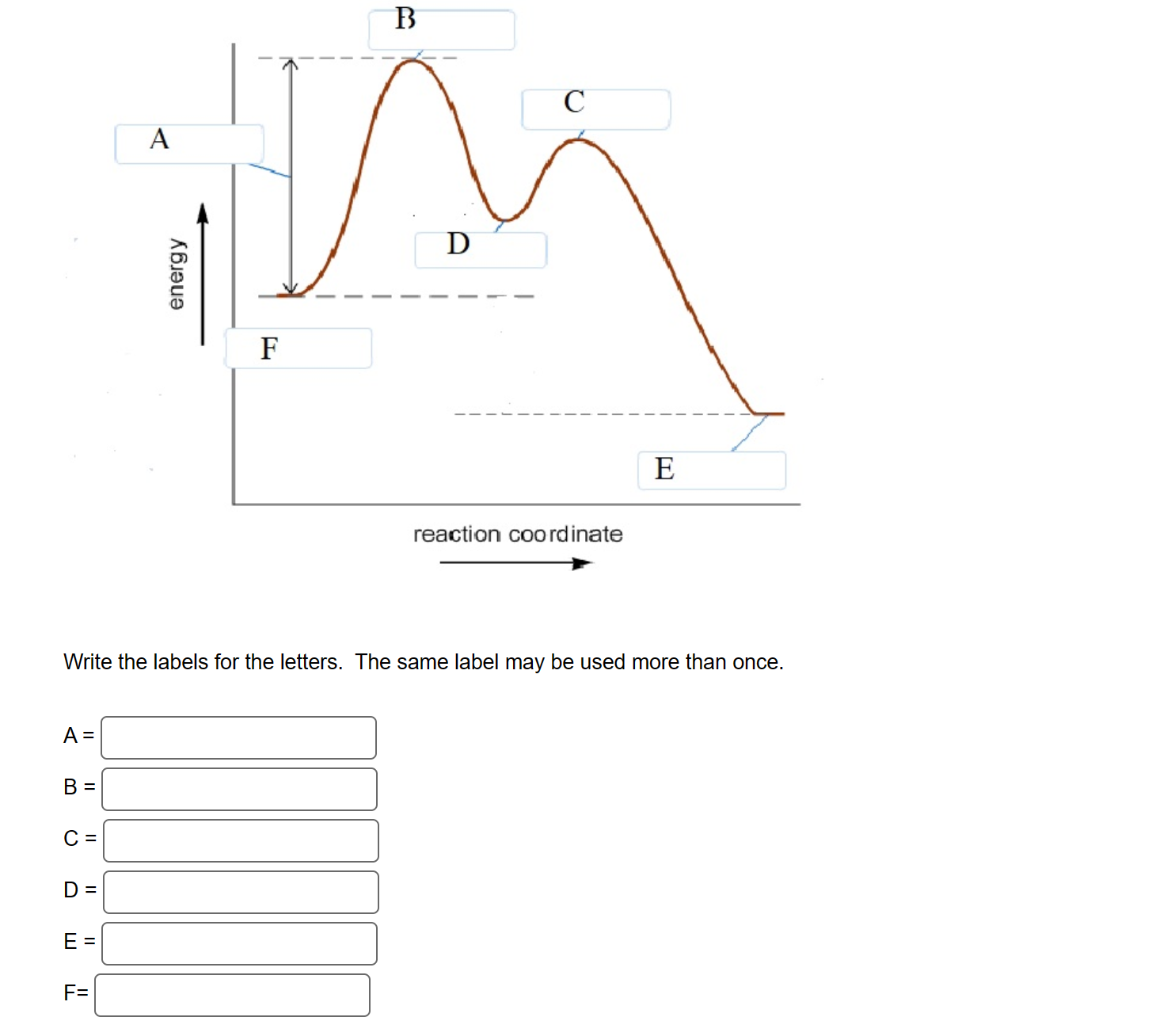 Solved Write the labels for the letters. The same label may | Chegg.com