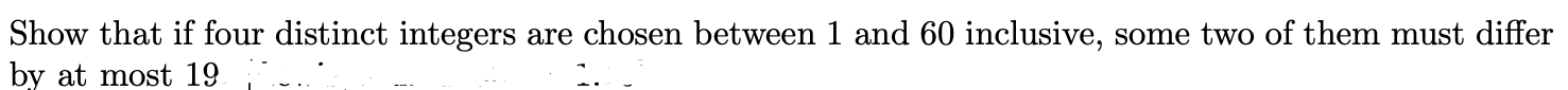Solved Show that if four distinct integers are chosen | Chegg.com