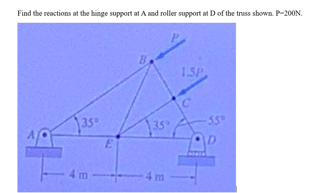 Solved Find the reactions at the hinge support at A and | Chegg.com