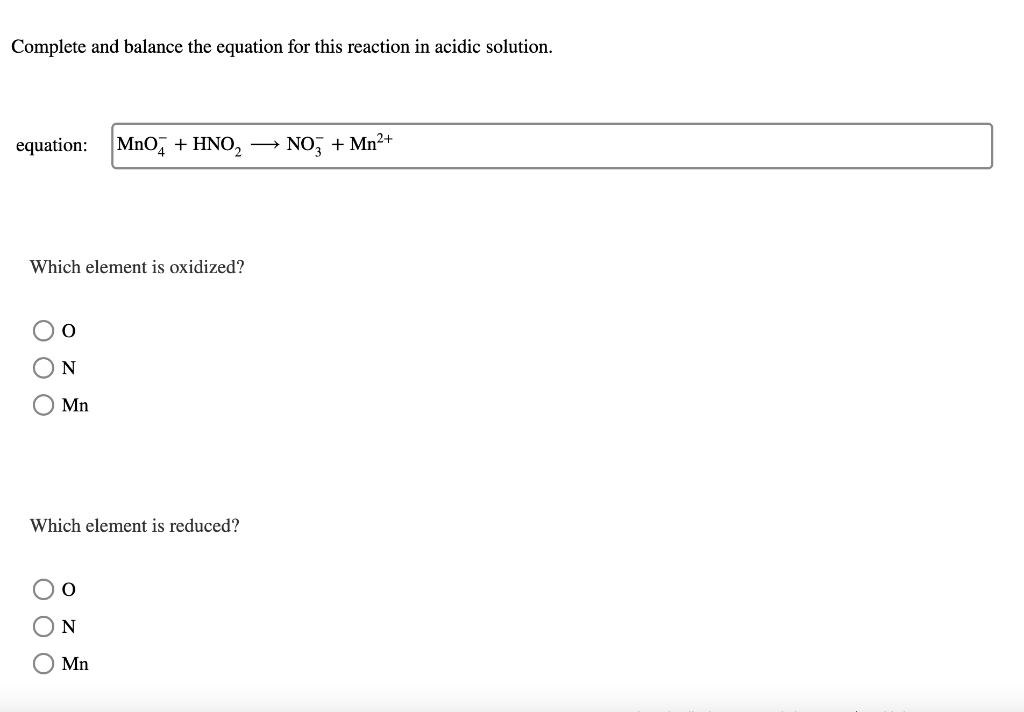 Solved Complete and balance the equation for this reaction | Chegg.com