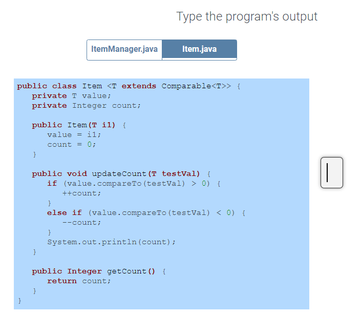 Solved Type the program's output Item Manager.java Item.java | Chegg.com