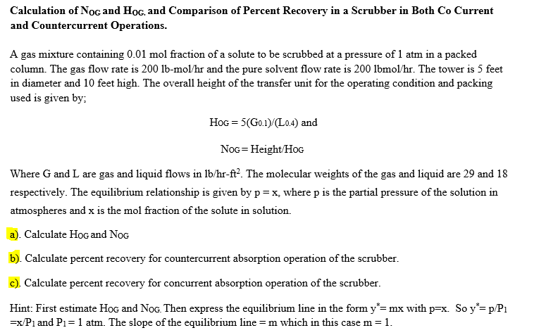 Percent Recovery Formula