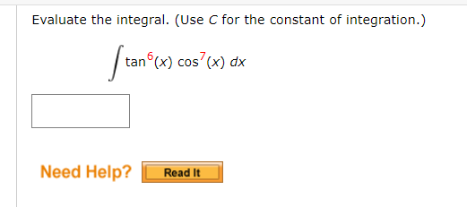 Solved Evaluate the integral. (Use C for the constant of | Chegg.com