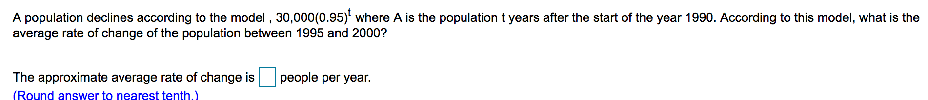 Solved A population declines according to the model, | Chegg.com