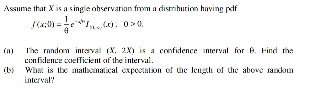 Solved Assume that X is a single observation from a | Chegg.com
