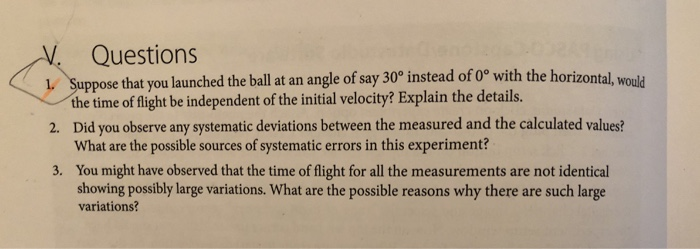 Solved V Questions 1 2. Suppose that you launched the ball | Chegg.com