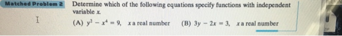 Solved Determine which of the following equations specify | Chegg.com
