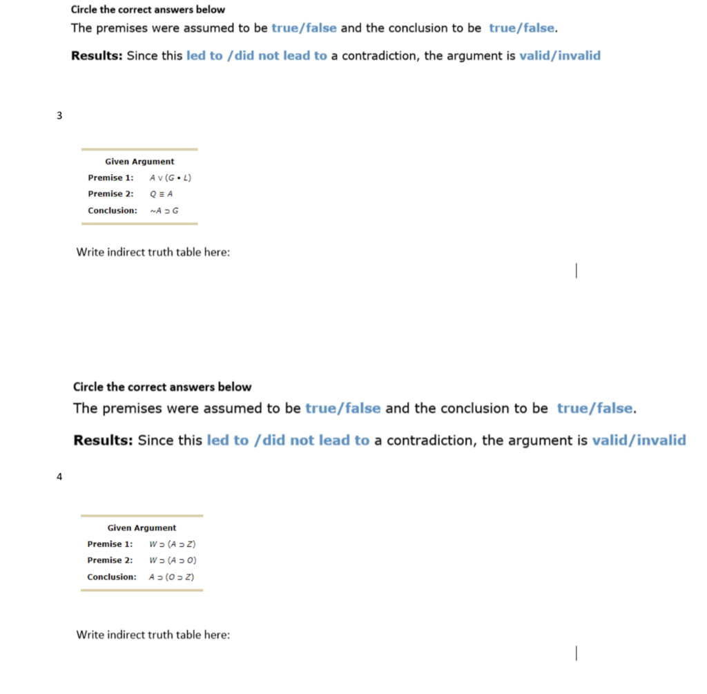 Solved Circle the correct answers below The premises were | Chegg.com