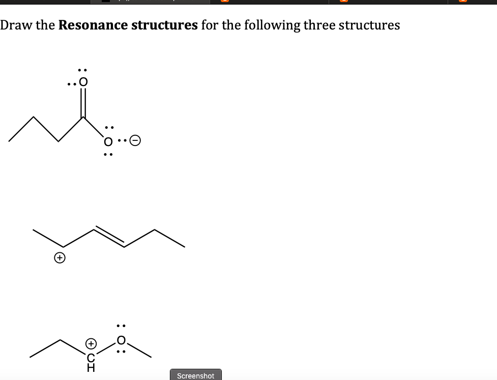 Solved Draw the Resonance structures for the following three | Chegg.com