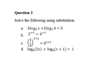 Solved Question 3Solve the following using | Chegg.com