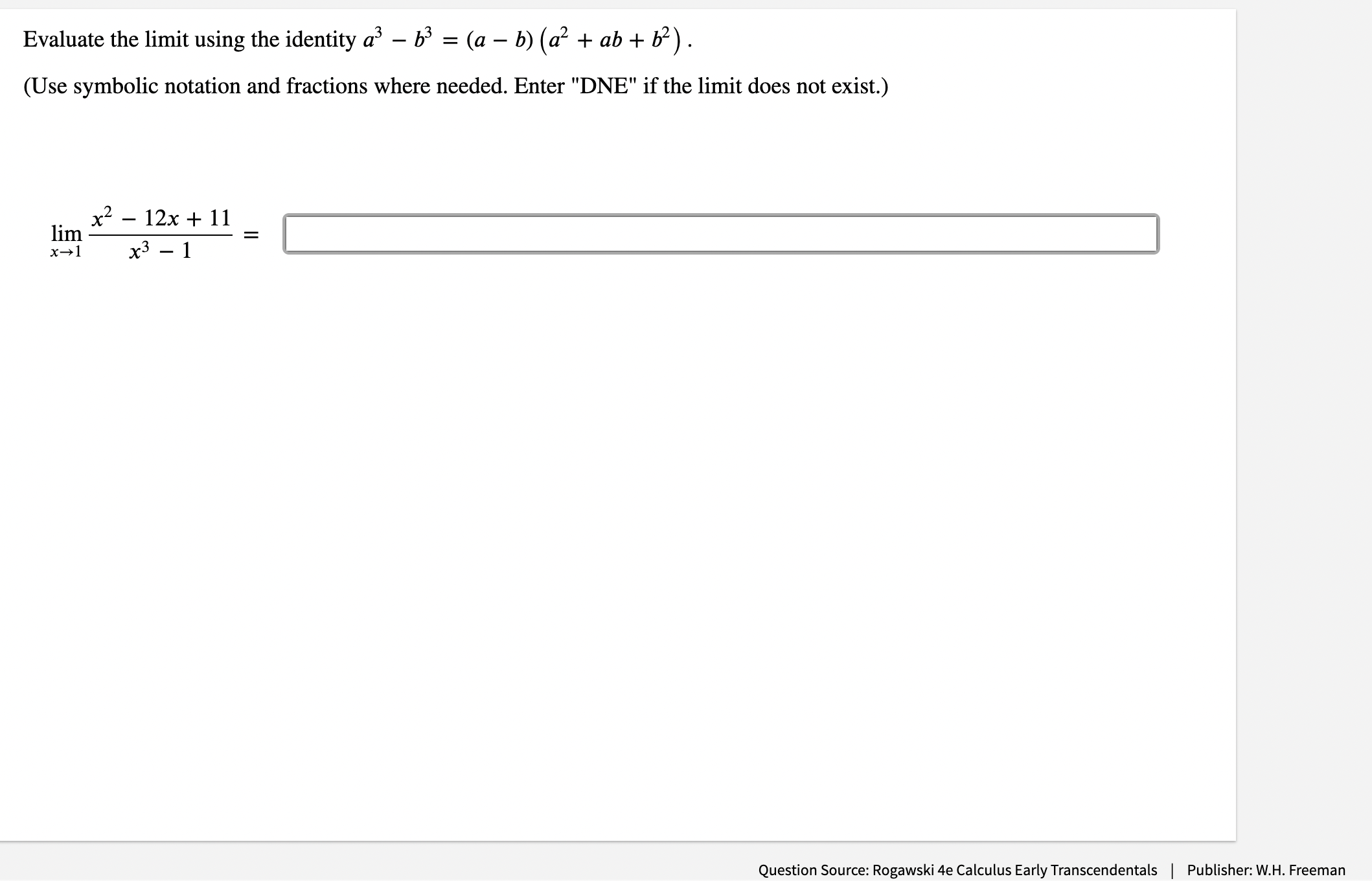 Solved Evaluate the limit if it exists. Otherwise, enter | Chegg.com