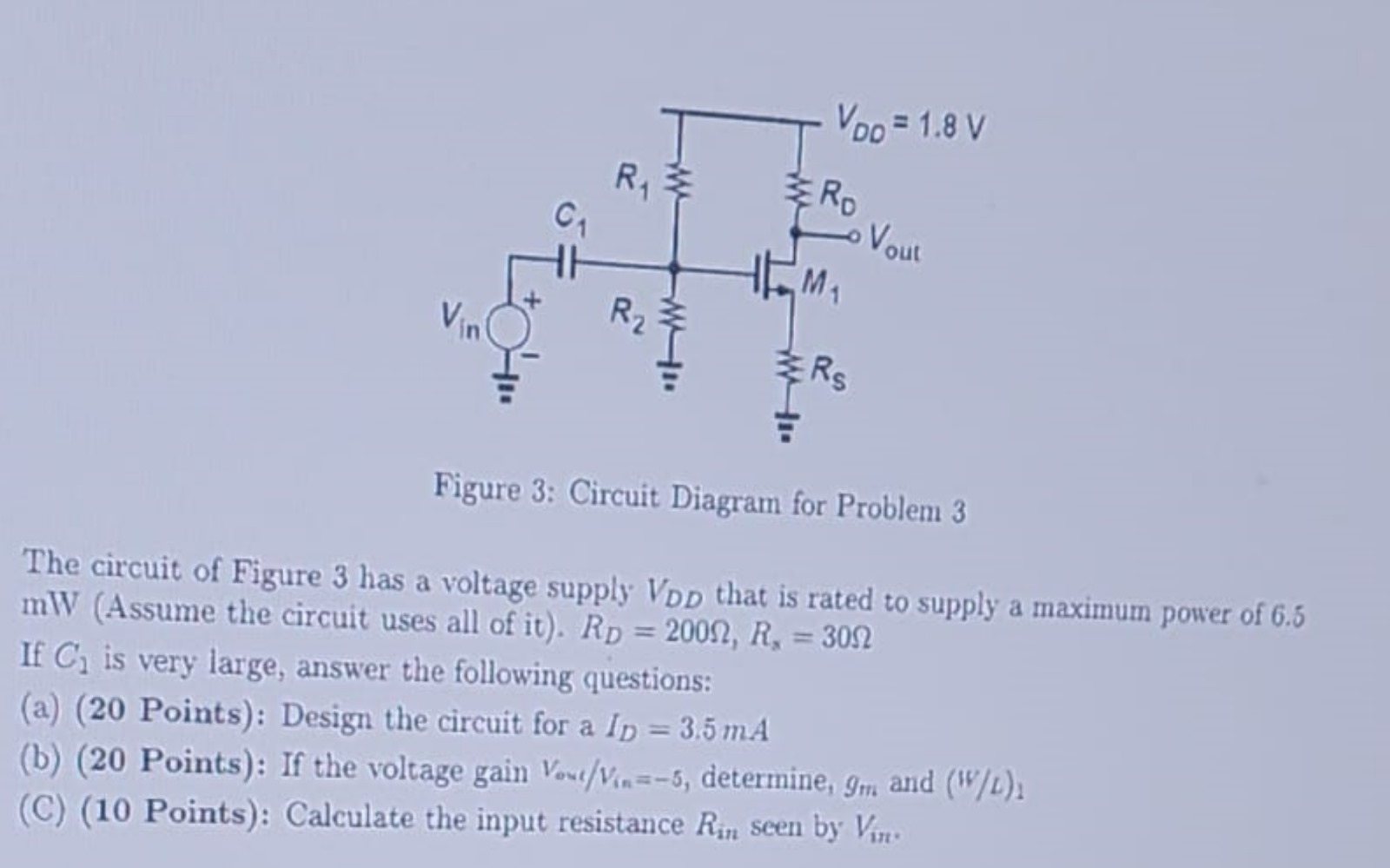 Solved rigure 3: Circuit Diagram for Problem 3The circuit of | Chegg.com