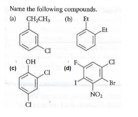 Solved Name the following compounds. (a) (b) (c) | Chegg.com