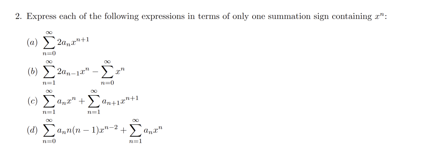 Solved Express each of ﻿the following expressions in ﻿terms | Chegg.com