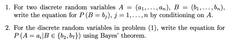 Solved 1. For two discrete random variables | Chegg.com