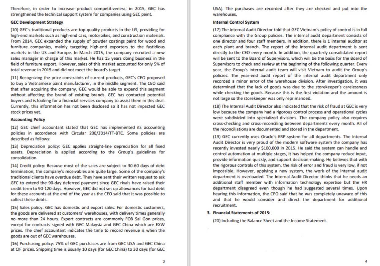 Auditing \& Assurance 1 AUDIT PRACTICE CASE STUDY | Chegg.com