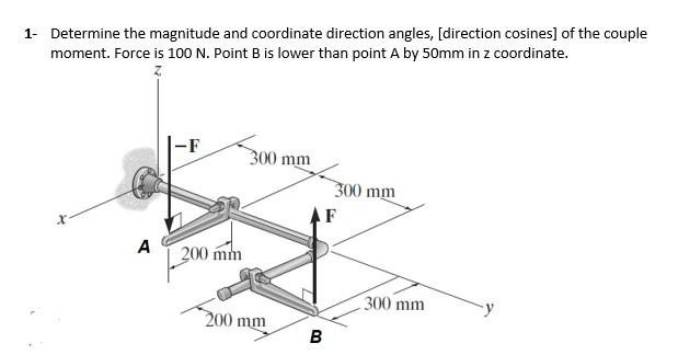 Solved 1 Determine The Magnitude And Coordinate Direction