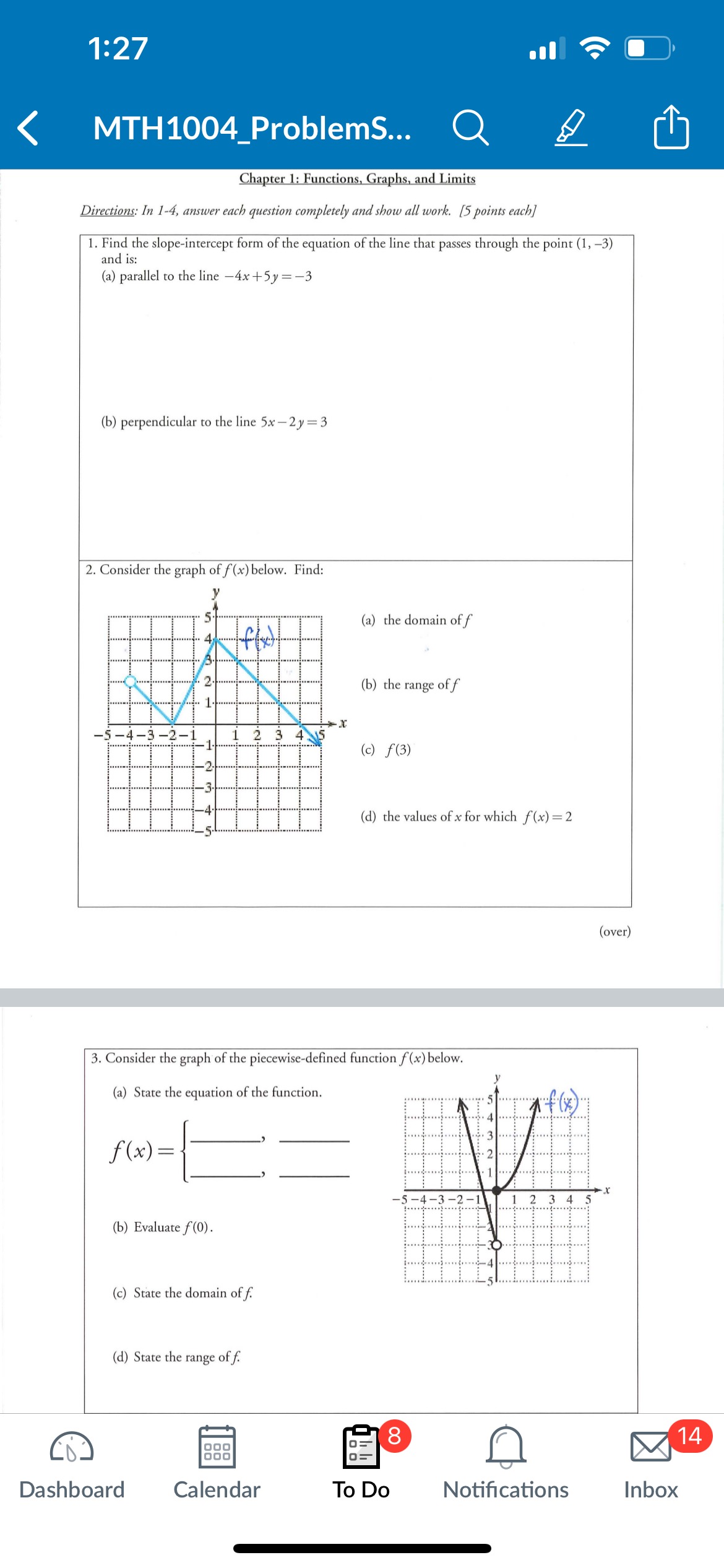 Solved Directions: In 1-4, answer each question completely | Chegg.com
