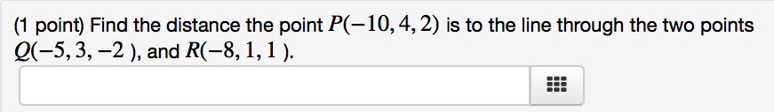 Solved Find the distance the point P(−10,4,2) is to the line | Chegg.com