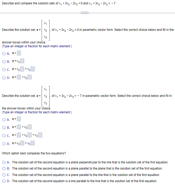 Solved Describe and compare the solution sets of | Chegg.com