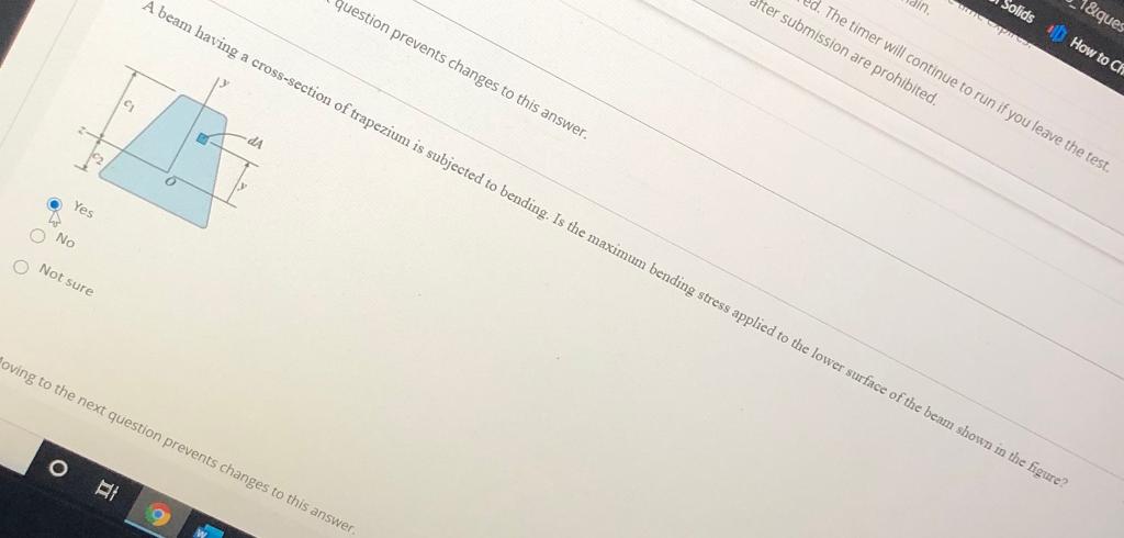 Solved A beam having a cross-section of trapezium is | Chegg.com