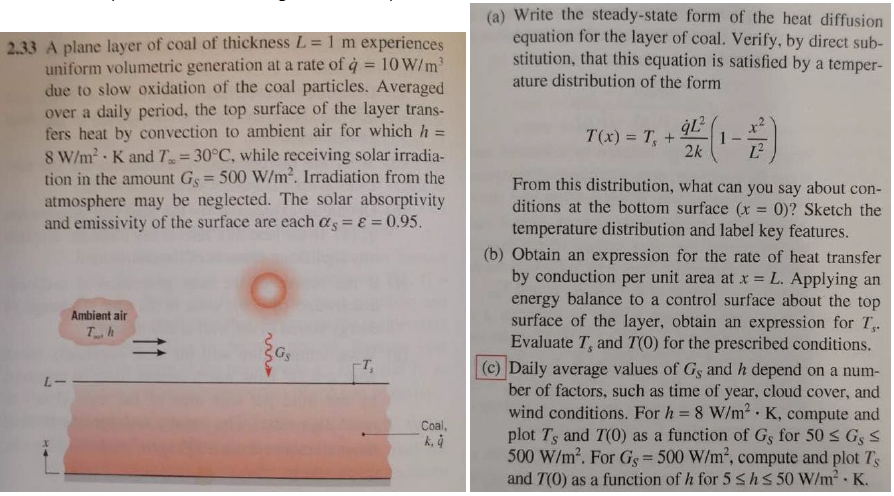 Solved (a) Write the steady-state form of the heat diffusion | Chegg.com