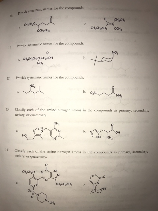 Solved Provide systematic names for the compounds b. 어어? | Chegg.com Solved Provide systematic names for the compounds b. 어어? | Chegg.com