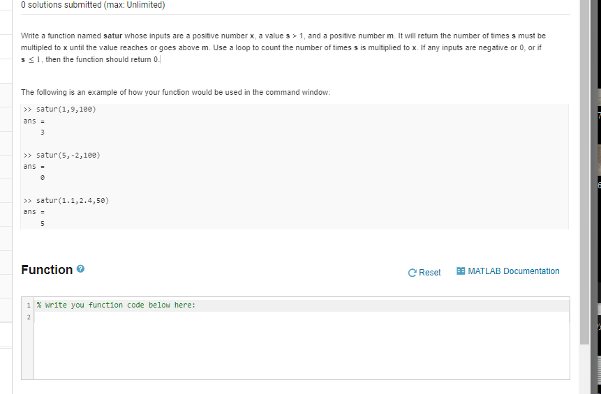 Solved Write a function named satur whose inputs are a | Chegg.com