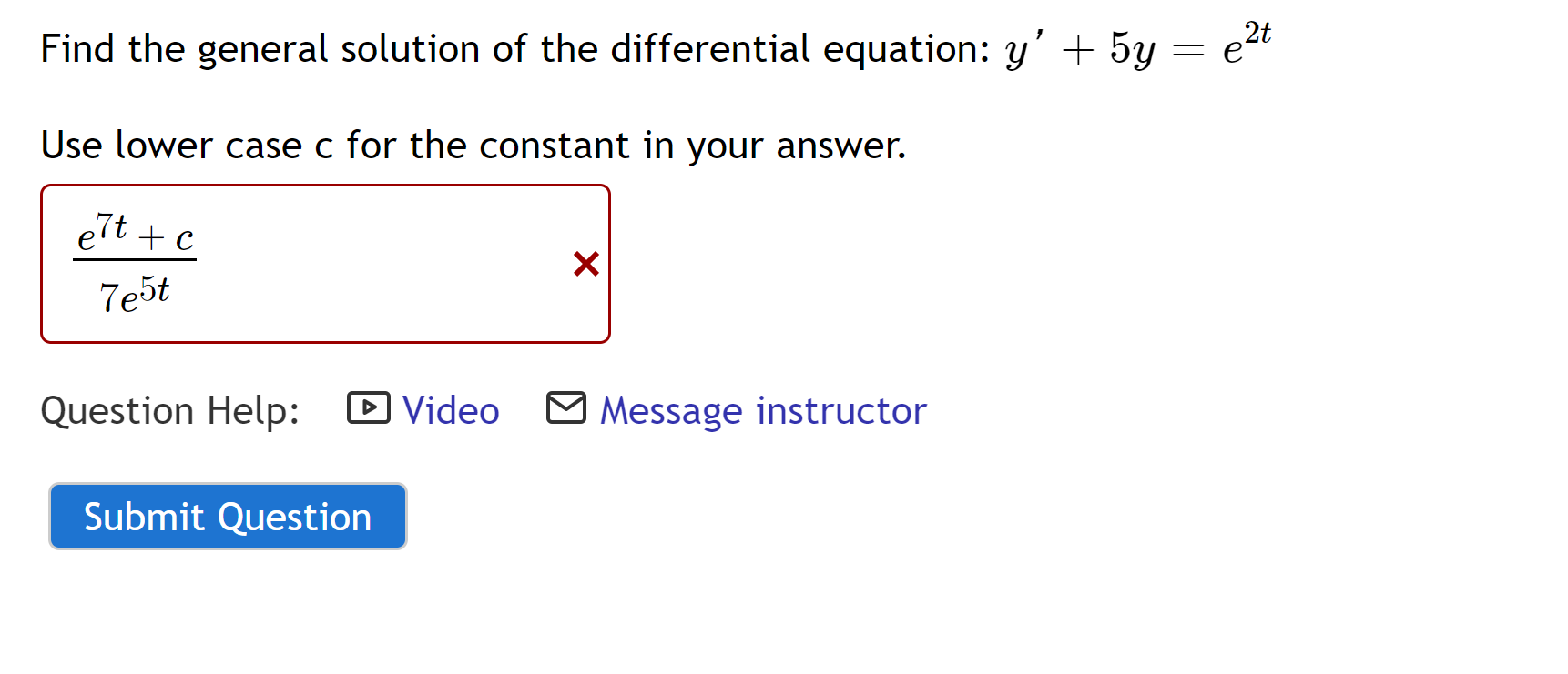 Solved Section 2.02: Linear First Order Differential | Chegg.com