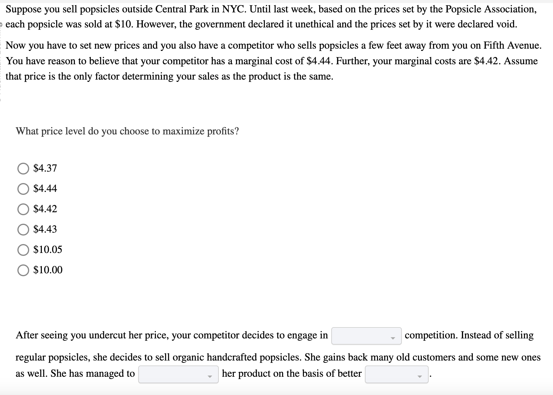 Solved Suppose you sell popsicles outside Central Park in | Chegg.com