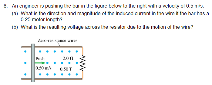 Solved 8. An engineer is pushing the bar in the figure below | Chegg.com
