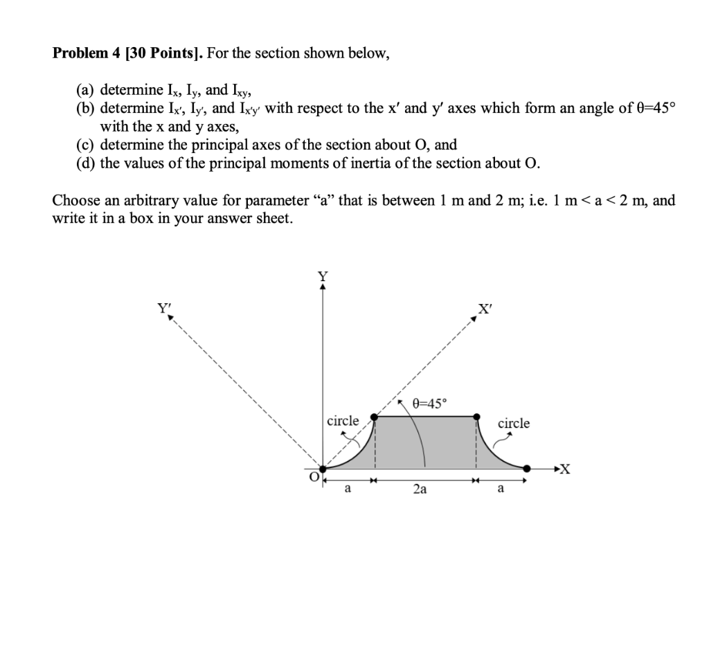 Solved Problem 4 [30 Points). For the section shown below, | Chegg.com