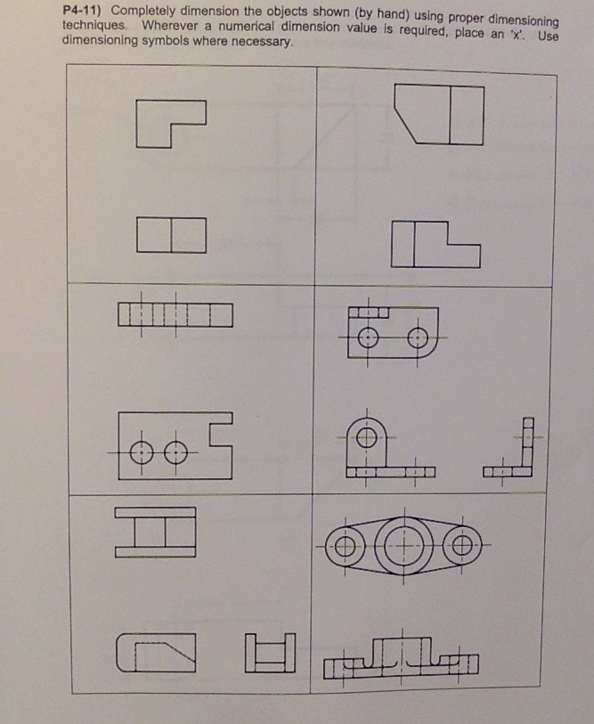 Solved techniques. Wherever a numerical dimensioning symbols | Chegg.com