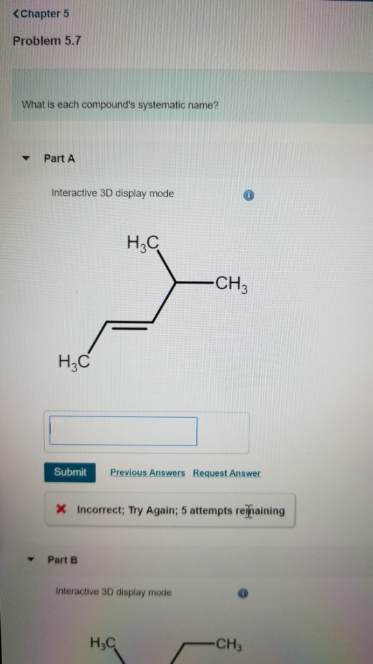 Solved KChapter5 Problem 5.7 What is each compound's | Chegg.com