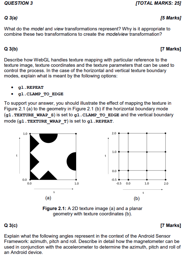 Solved QUESTION 3 [TOTAL MARKS: 25] Q 3(a) [5 Marks] What do | Chegg.com