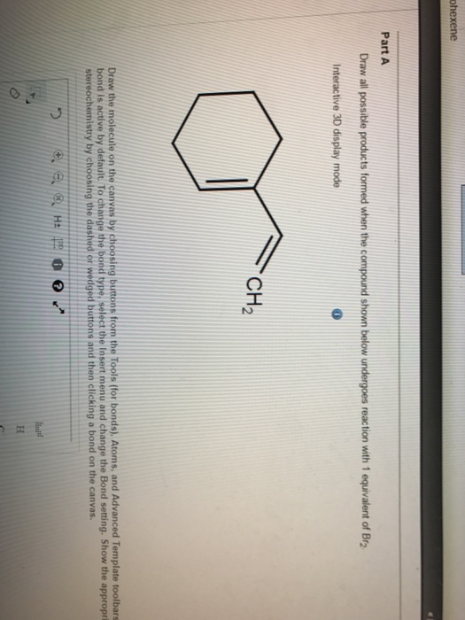 Solved ohexene Part A Draw all possible products formed when | Chegg.com