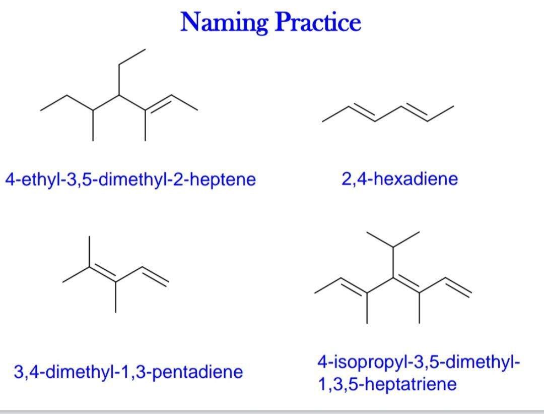 Solved Naming Practice کی۔ 4-ethyl-3,5-dimethyl-2-heptene | Chegg.com