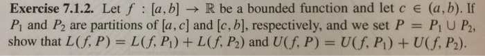 Solved Let f: [a, b] rightarrow R be a bounded function and | Chegg.com