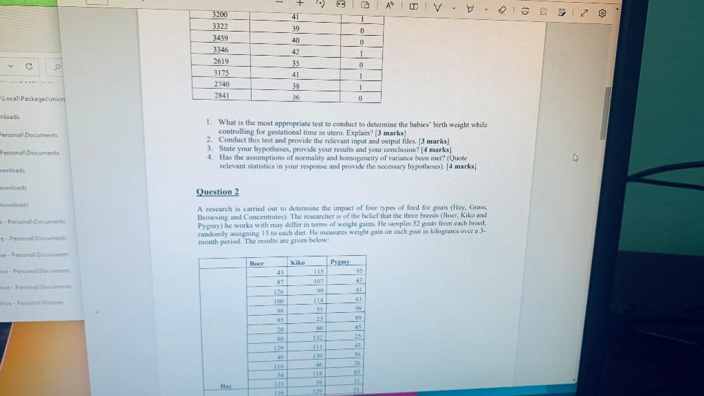 Provide all JASP input and output files for each | Chegg.com