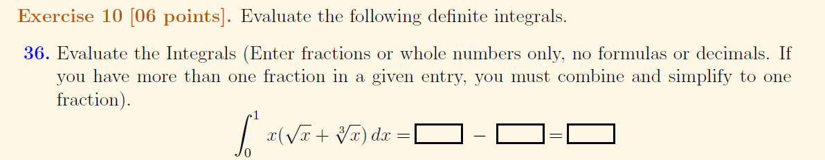 Solved Exercise 10[06 points]. Evaluate the following | Chegg.com