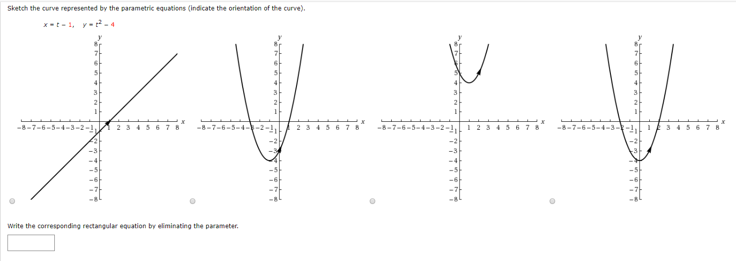 Solved Sketch The Curve Represented By The Parametric